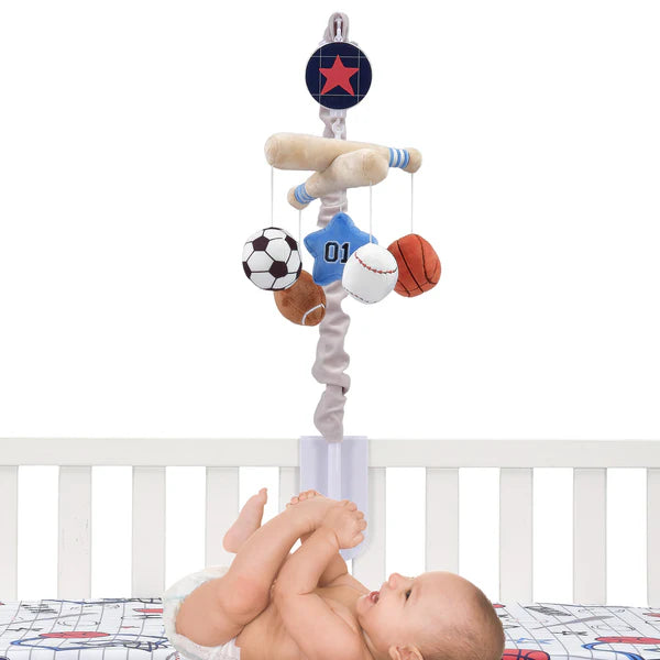 Lambs & Ivy Baby Sports Musical Baby Crib Mobile Soother Toy – Dimples ...